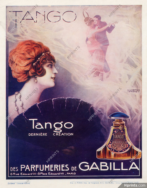 Gabilla (Perfumes) 1914 Tango Art Nouveau Style — Perfumes